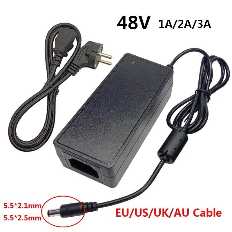 AC DC Adapter 48V 3A Power Supply Adaptor 48v3a 48 Volt Transformer ...