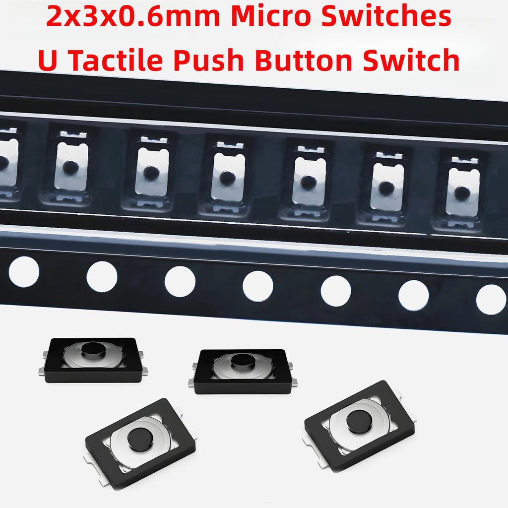 10/50/100/200pcs 2x3x0.6mm Micro Switches U Tactile Push Button Switch ...