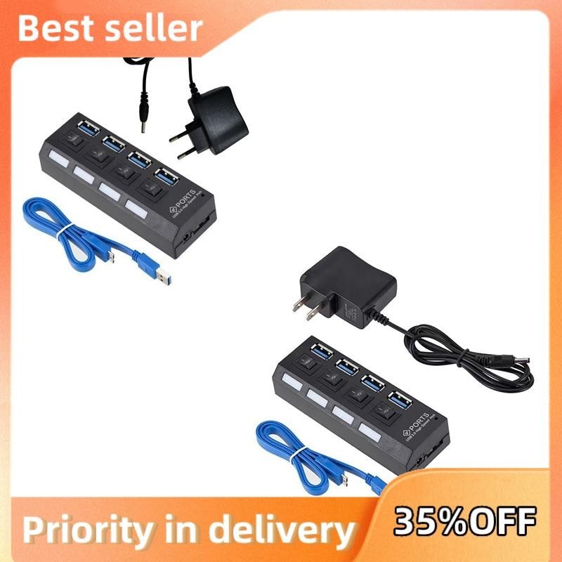USB 3.0 Power Adapter 4 Ports Multi USB Splitter Hub 3.0USB Hub 50CM Cable Hub Docking Station ...