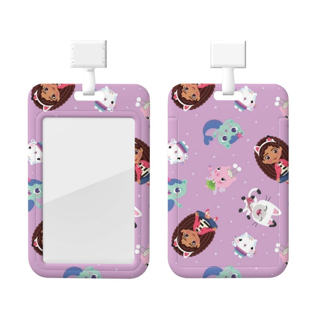 Gabby's Dollhouse ID Card Badge Holder Badge Lanyard Cartoon Anime Card ...