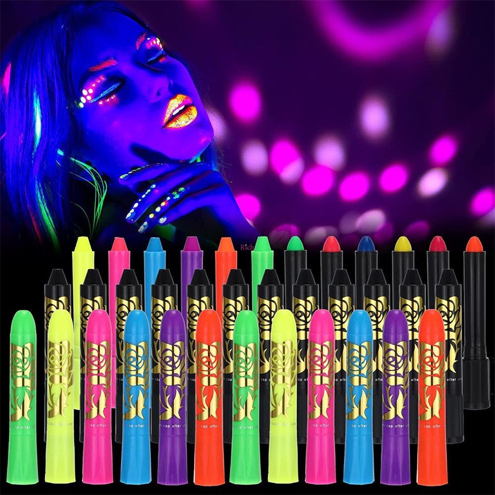 Halloween 12-color Luminous Face Painting Festival Party Masquerade ...