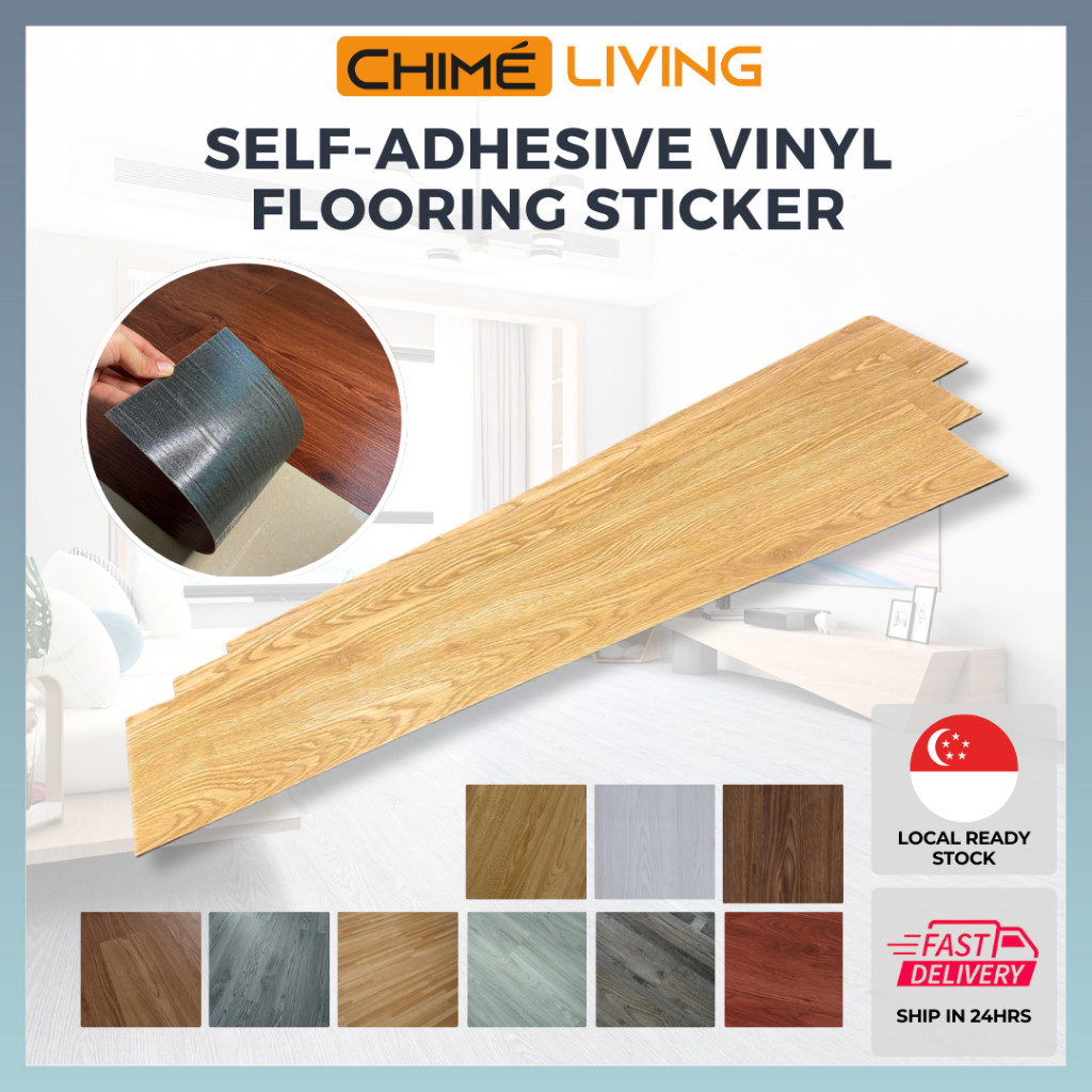 Self Adhesive Water Resistant Vinyl Flooring Sticker Tiles | PVC Wooden ...