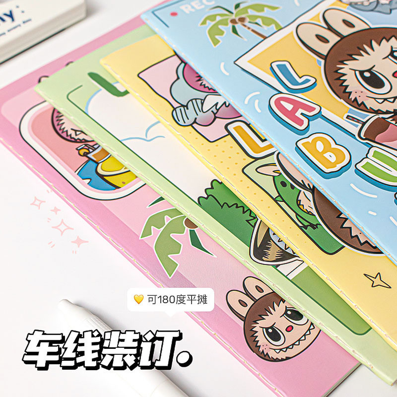 Labubu Notebook Cute Cartoon a5 Horizontal Line Notebook Stationery ...
