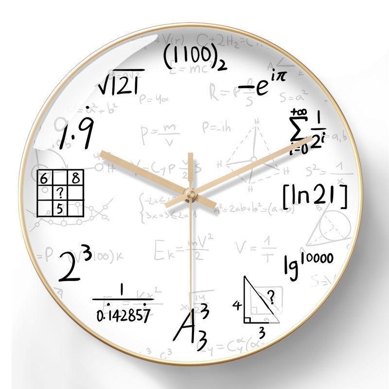 SG shipmentCreative Math Wall Clock Quartz Clock Science Master Digital ...