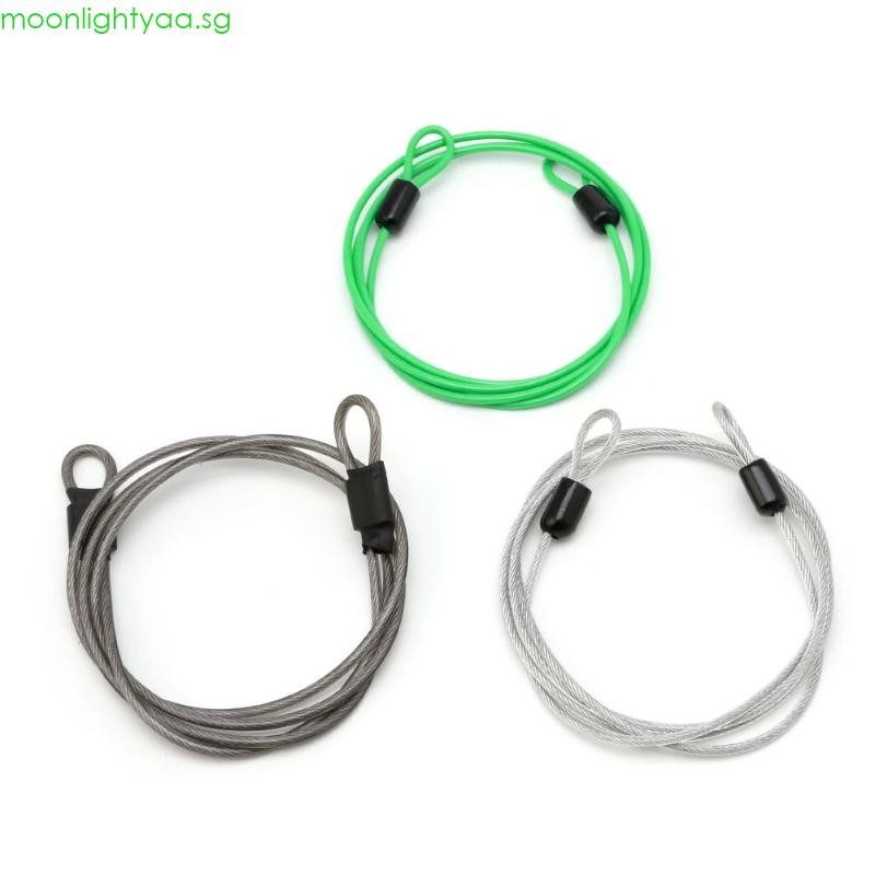 moonlightyaa Stainless Steel Safety Cable Double Loop Braided Steel ...