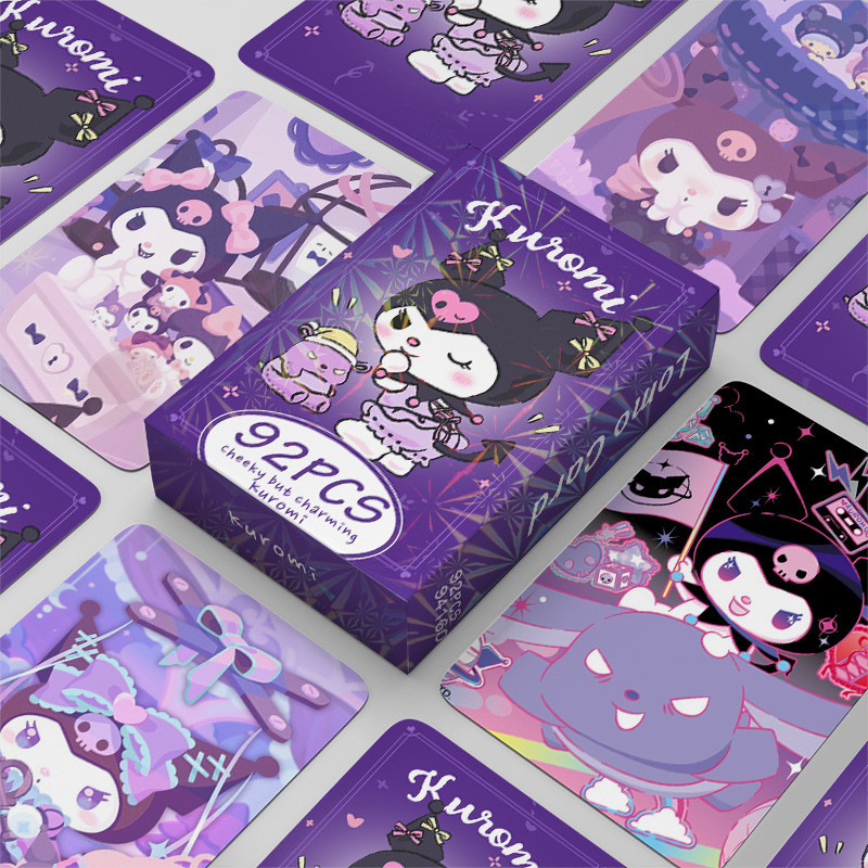 Cartoon Sanrio Card Kuromi Photocard 92Pcs Holographic Card Album Cards ...