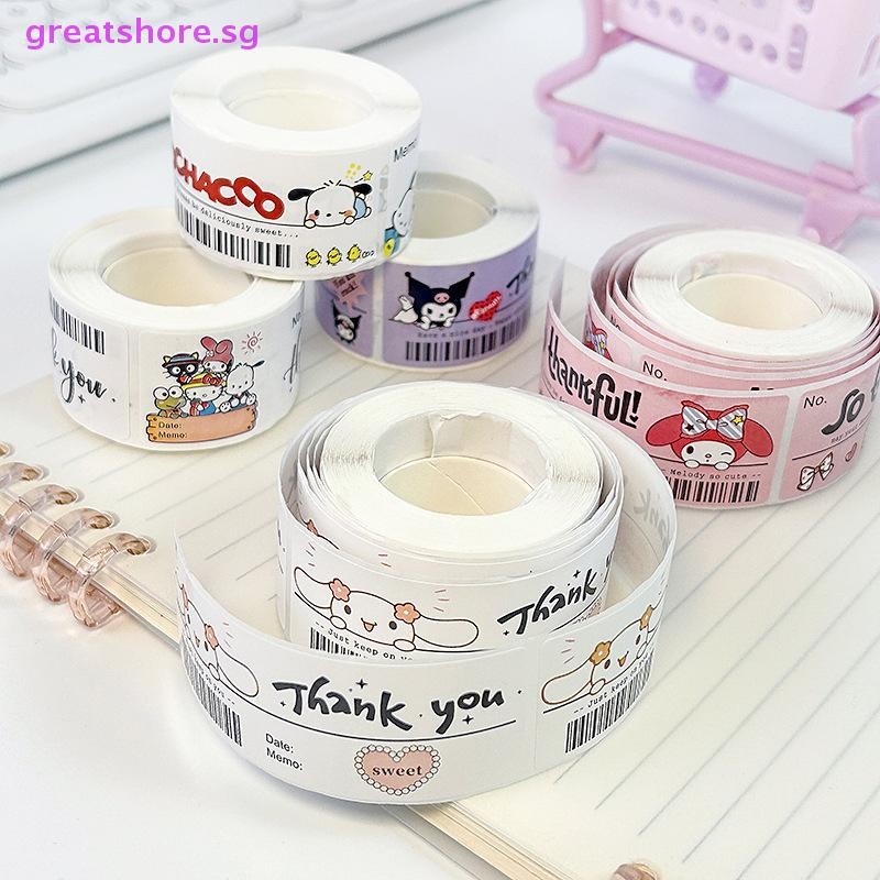 greatshore 120Pcs/roll DIY Decoration Sanrio Receipt Sticker Cartoon ...