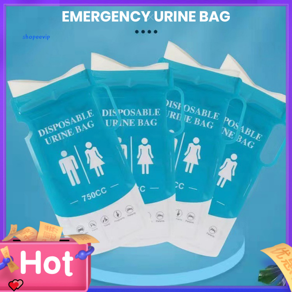 SPVPZ 750ml Unisex Pee Bag Emergency Urine Bag 750ml Disposable Urinal ...