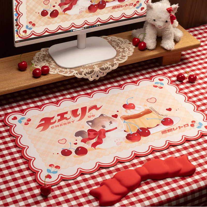 GeekShare E-sports Cherry Kitty Mouse Pad Oversized Computer Pad Study ...