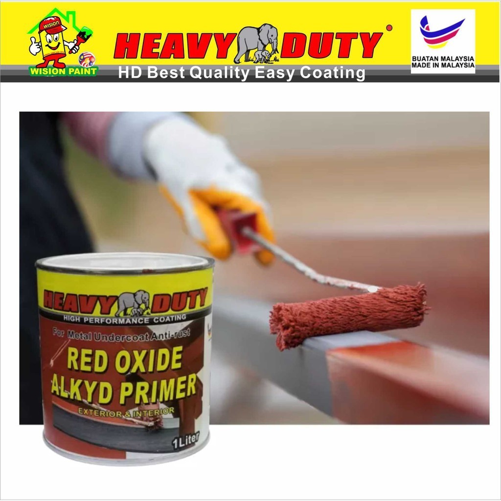 1L ( 1 LITER ) RED OXIDE ( HEAVY DUTY COATING ) FOR METAL UNDERCOAT ...