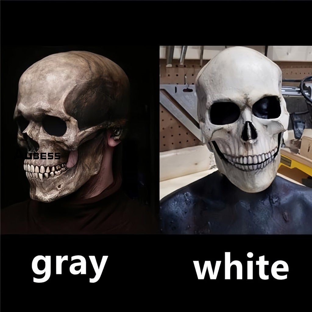 Full Head Skull Mask Carnival Adults Realistc Anonymous Halloween ...