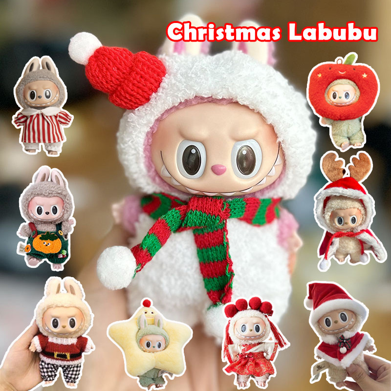 Merry Christmas Costume Set Labubu Doll Clothes Set Shoes For POP MART ...