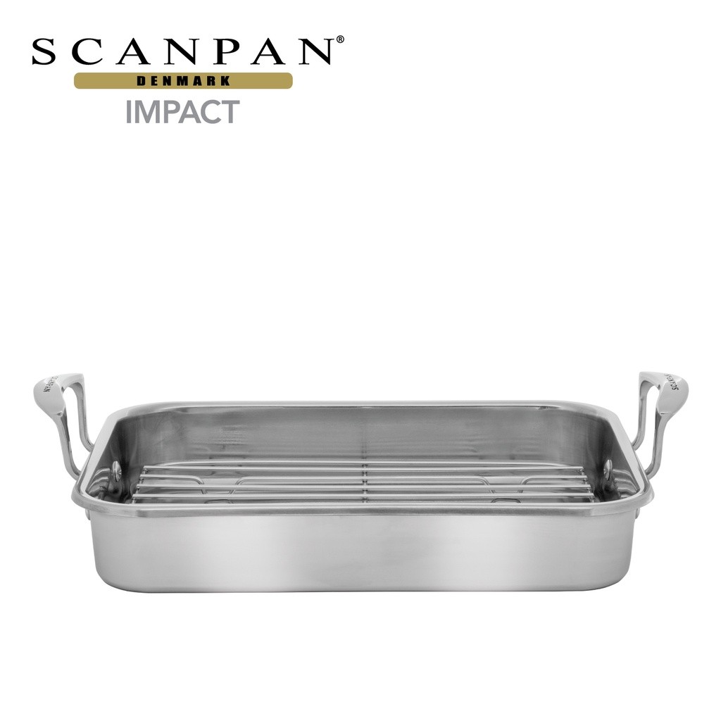 SCANPAN Impact 43x28cm Roasting Pan with Rack | Shopee Singapore