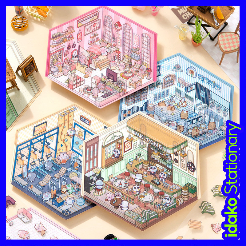 Idako 3D Stickers Miniature [Storage Landscaping Series] Stickers DIY ...