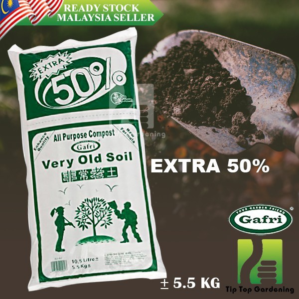 GAFRI VERY OLD SOIL ALL PURPOSE COMPOST ±10.5 LITRE GARDENING SOIL GS ...