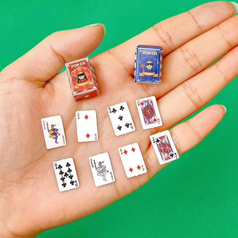 AGM Playing Cards Super Mini Small Poker Game Full Set Fingernail Size ...