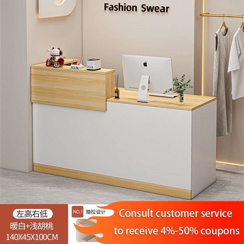 Reception Desk Bar Counter Cashier Shop Small Simple Modern Supermarket ...