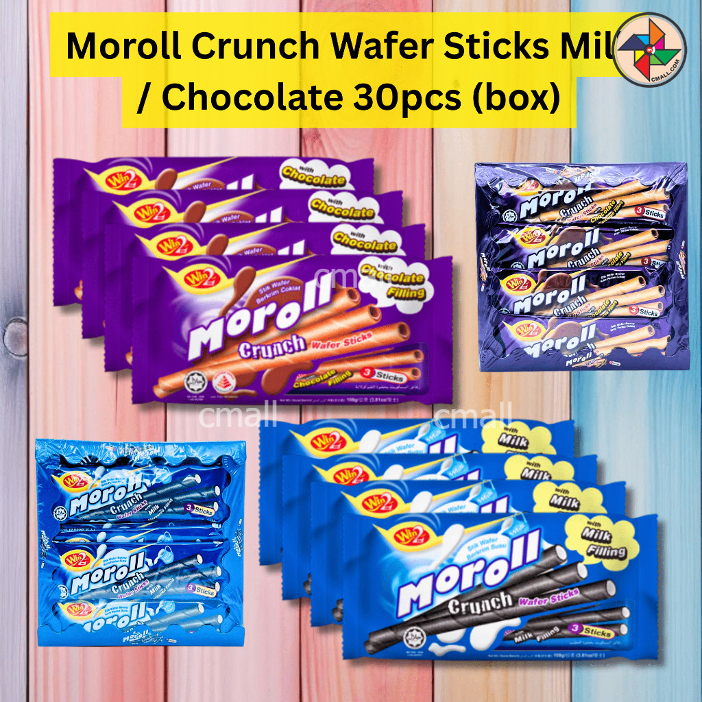 [CM] Win2 Moroll Crunch Wafer Sticks Roll Wafer Chocolate / Milk ...