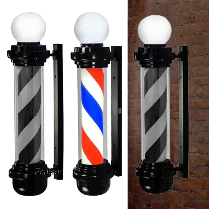 [Fenteer] Barber Pole Light Salon Sign Waterproof Sturdy Wall Mounted ...