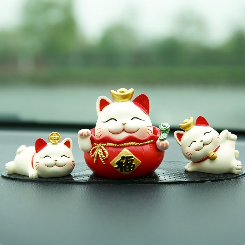 Cartoon Car Dashboard Cat Toy Ornament Auto Interior Cute Cat Gift ...