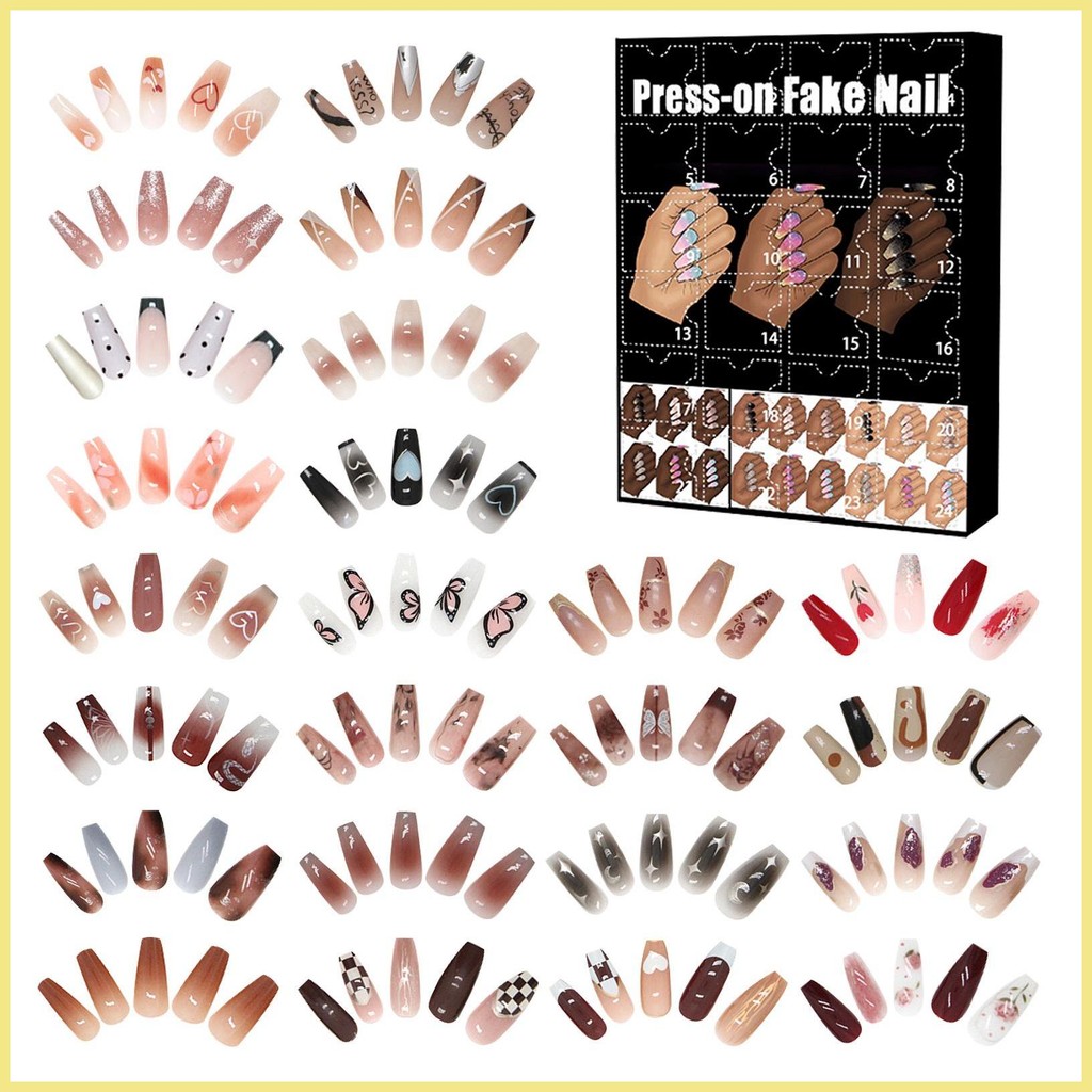 Fake Nail Advent Countdown 240X Advent Countdown Calendar Press on Fake ...