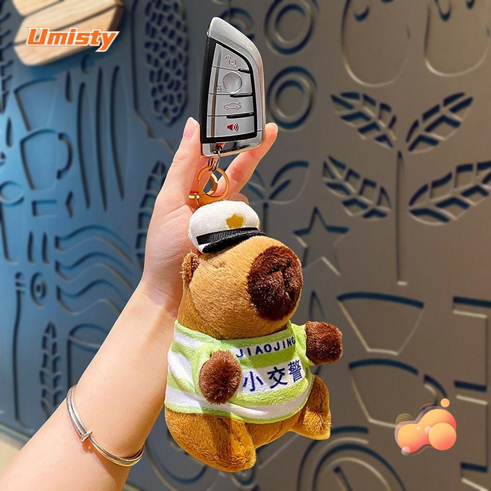 UMISTY Dolls Pendant, Police Capybara Plus Toy Capybara Keychain ...