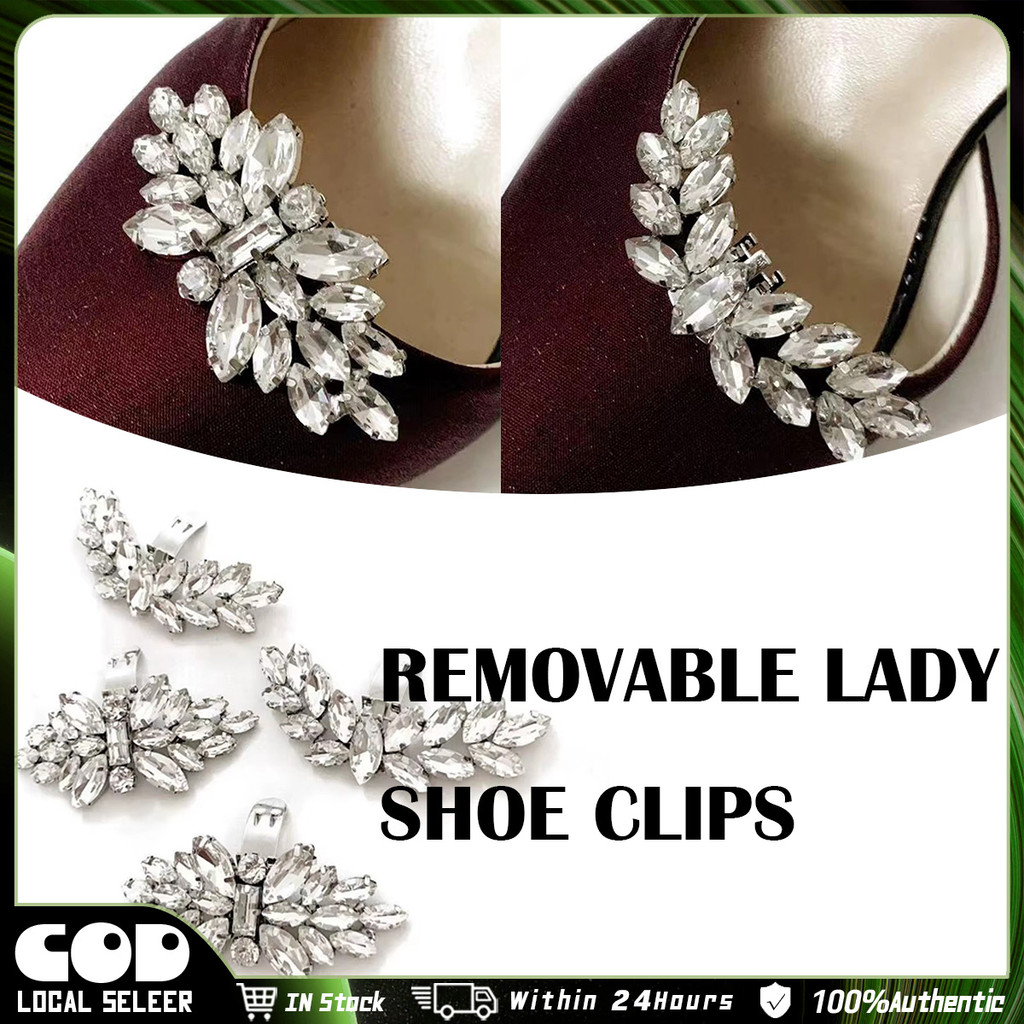 Multiple Styles Lady Shoe Clips Wedding Bride Shoes Decoration Crystal ...