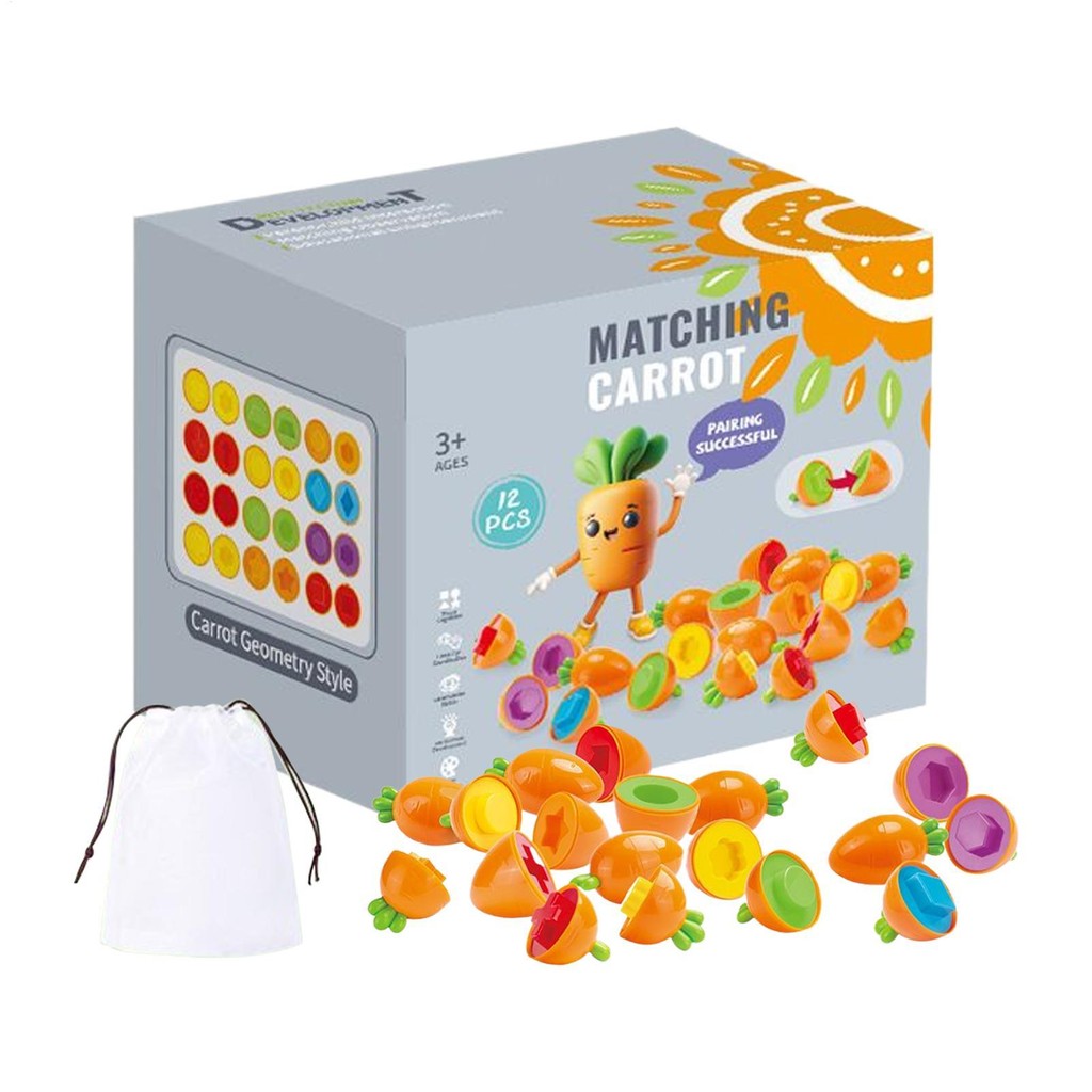 Egg Shape Matching Game Shape Sorter Color Recognition Toy Fun Smooth ...