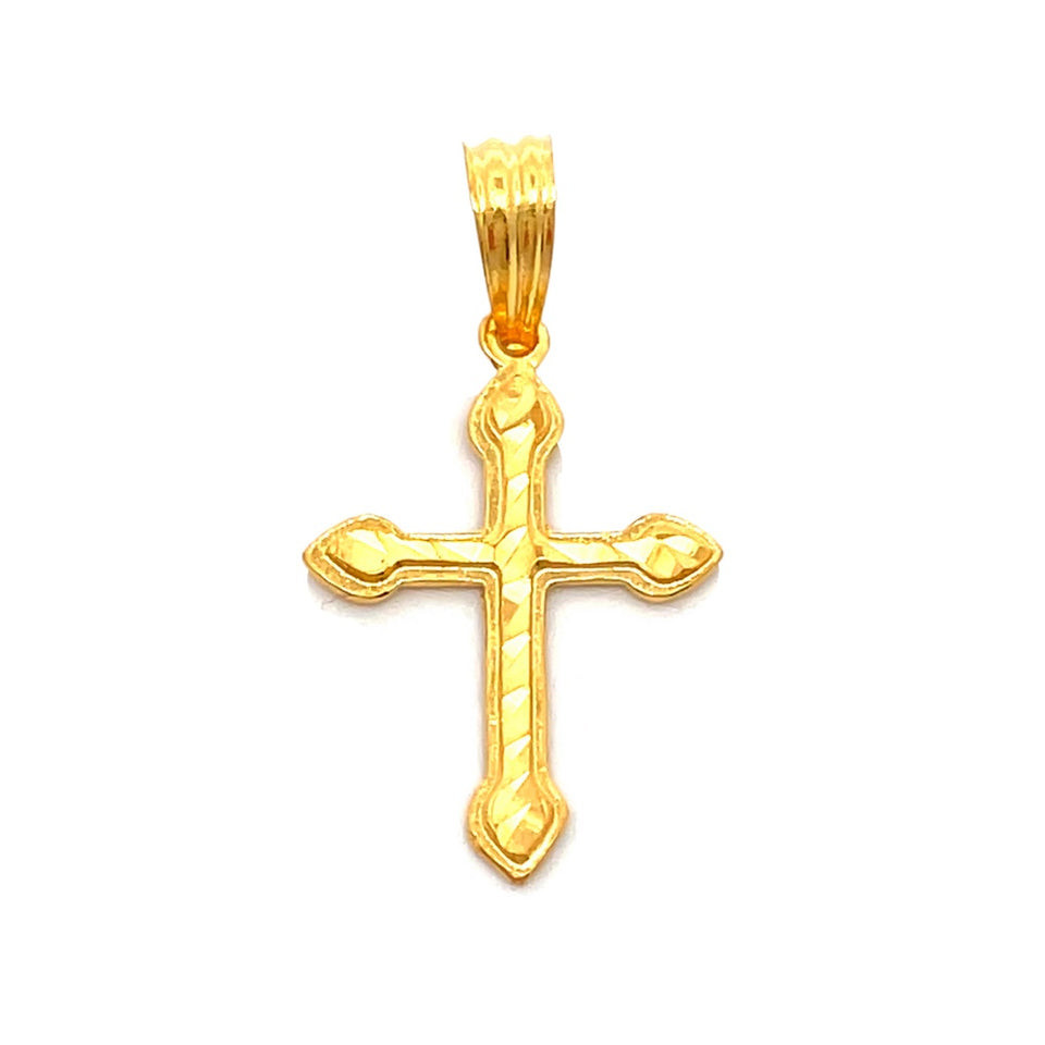 Top Cash Jewellery 916 Gold Simple Designed Cross Pendant | Shopee ...