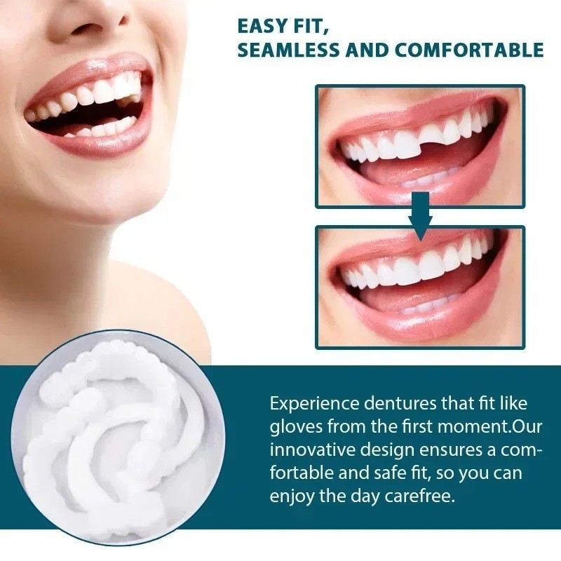 New Dental Perfect Fit Teeth Fake Tooth Cover Adjustable Temporary ...