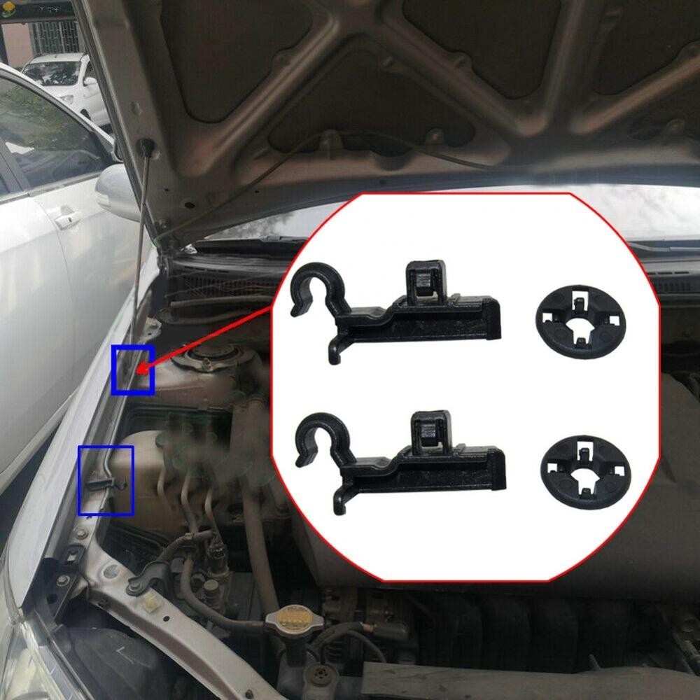 4* Car Hood Prop Rod Clips Grommet Plastic Bonnet Stay Holder For ...