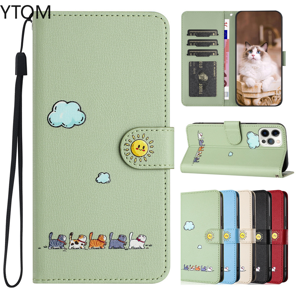Fashion cartoon cat pattern phone case For Samsung Galaxy S23 S24 A05S ...