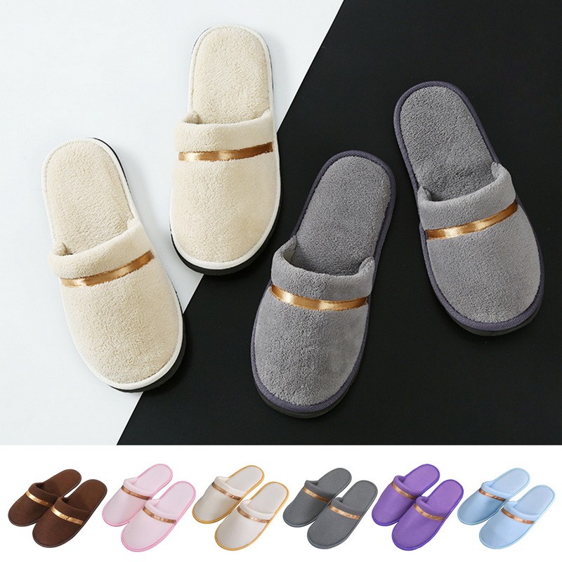 New Home Slippers Women Linen Flip Flop Hotel Travel Disposable ...