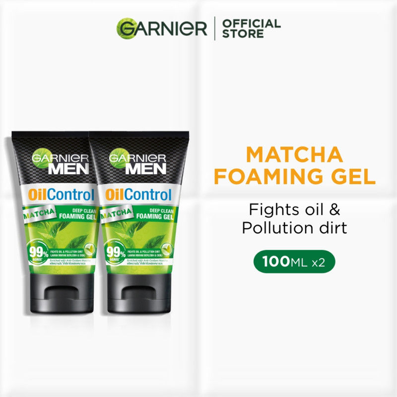 [ MATCHA FOAMING GEL ] Garnier Men Oil Control Matcha Deep Clean ...