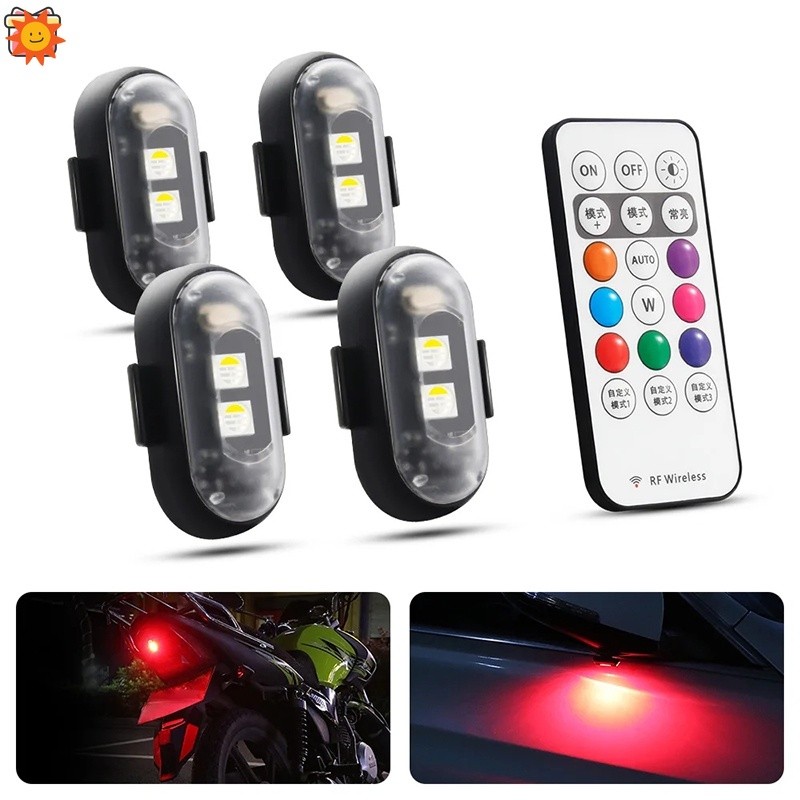 Motorcycle LED Warning Light Universal Mini Signal Light Drone With ...