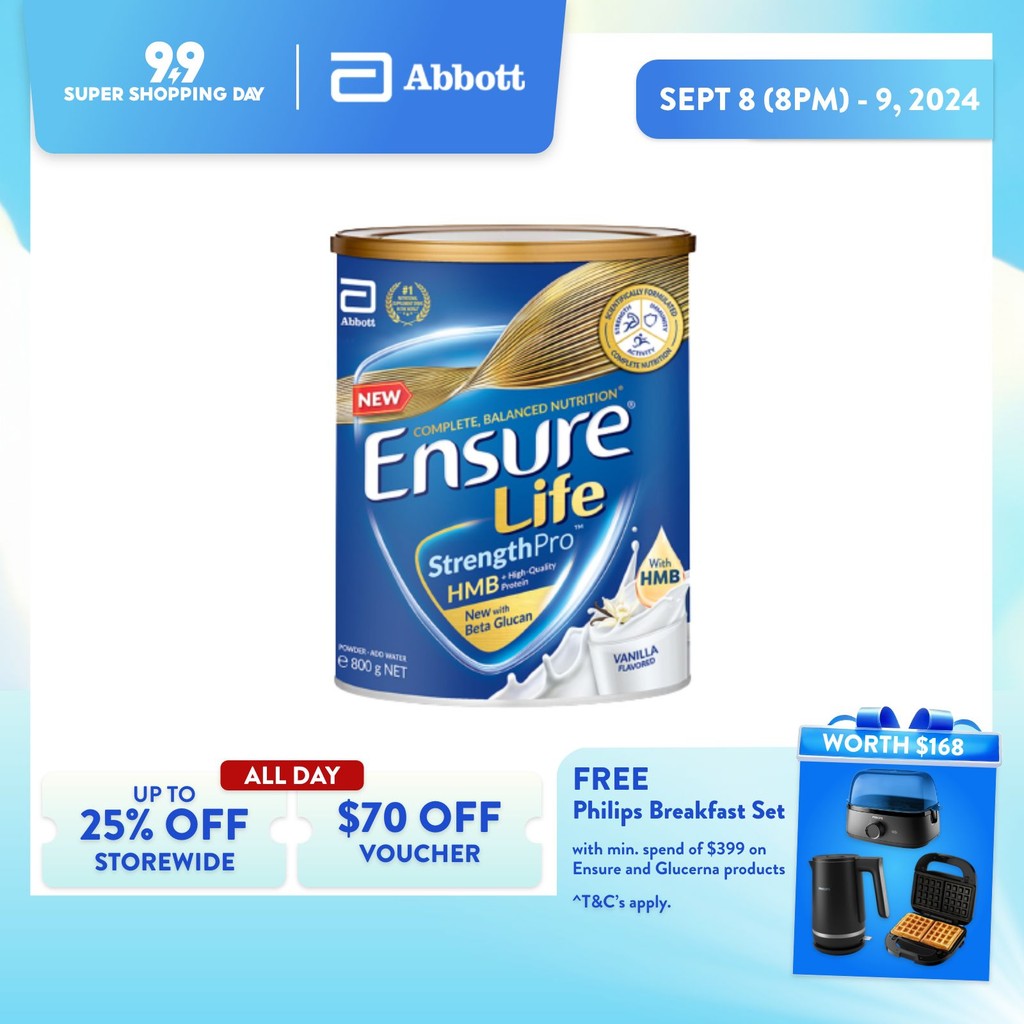Ensure® Life StrengthProᵀᴹ Vanilla 800g | Shopee Singapore