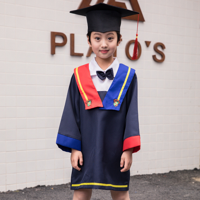 Children's Gown of Doctor Degree Kindergarten Senior Uniform Graduation ...