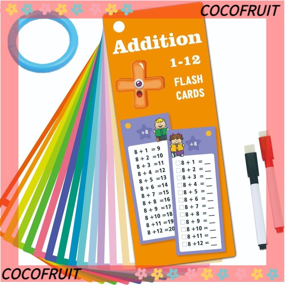 COCOFRUIT Addition Facts Charts, Teaching Aids Self Check Math Learning ...