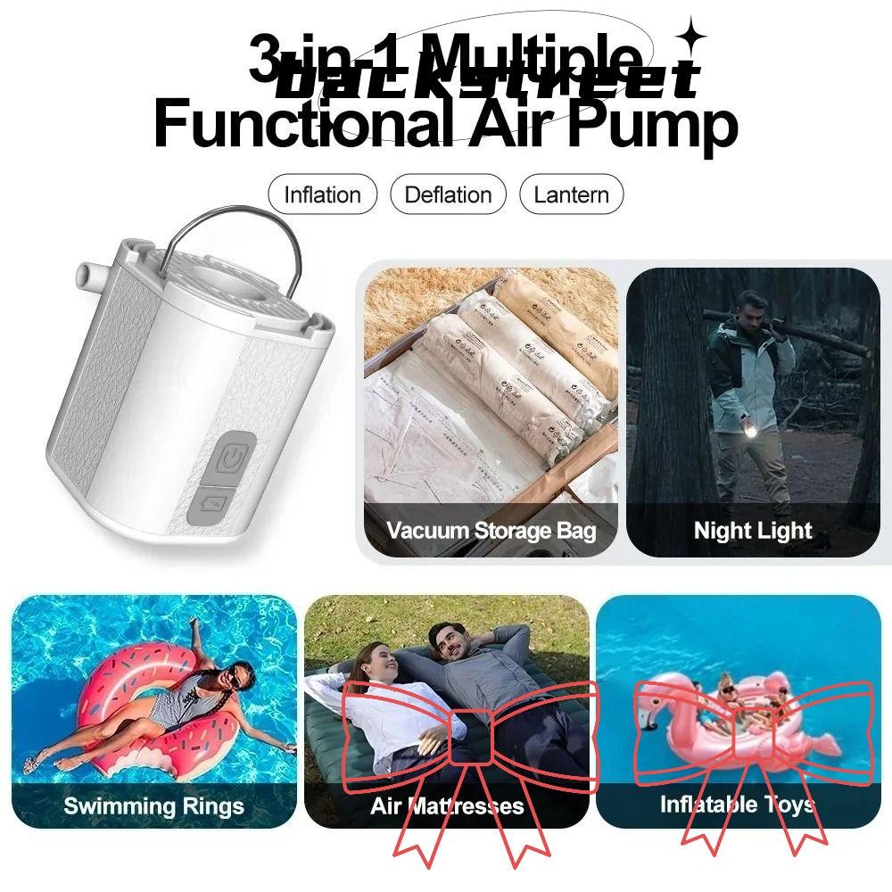 BACKSTREET GIGA PUMP TINY, Lighting in Night Easy Use Mini Air Pump ...