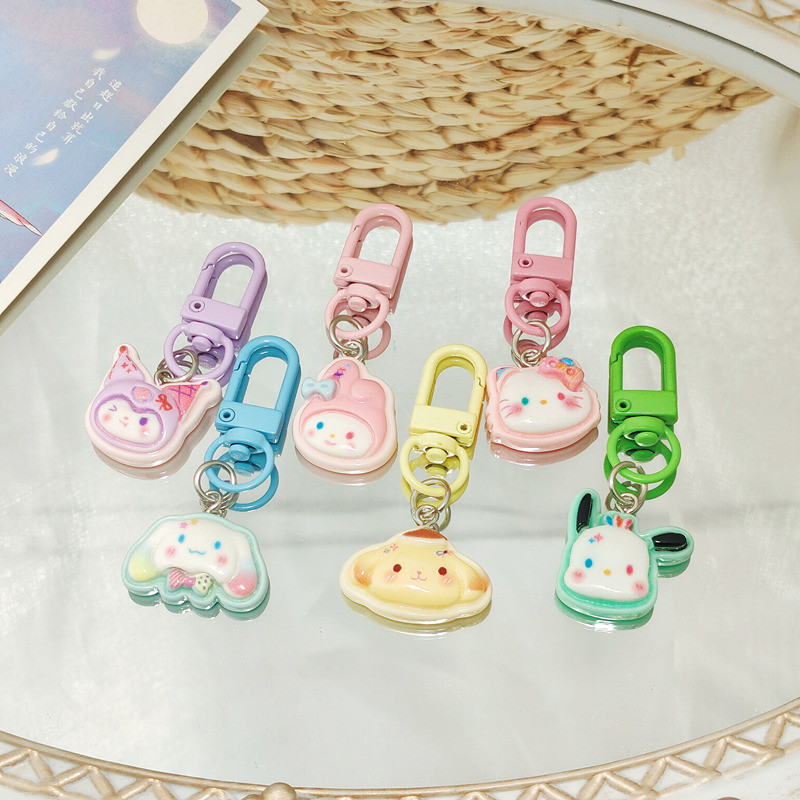 Dopamine Sanrio Melody Kuromi Cinnamon Dog Keychain Cartoon Girl Heart ...