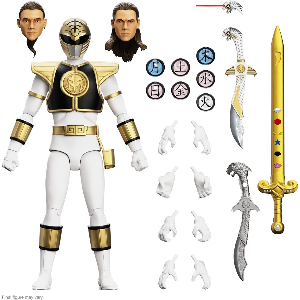 [sgstock] Super7 ULTIMATES! Mighty Morphin Power Rangers White Ranger ...