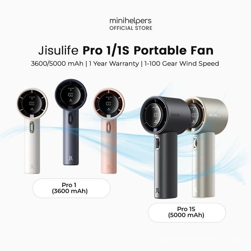 JISULIFE Portable Handheld Fan Pro1/Pro1S 100 Gear Wind Speed Mini ...