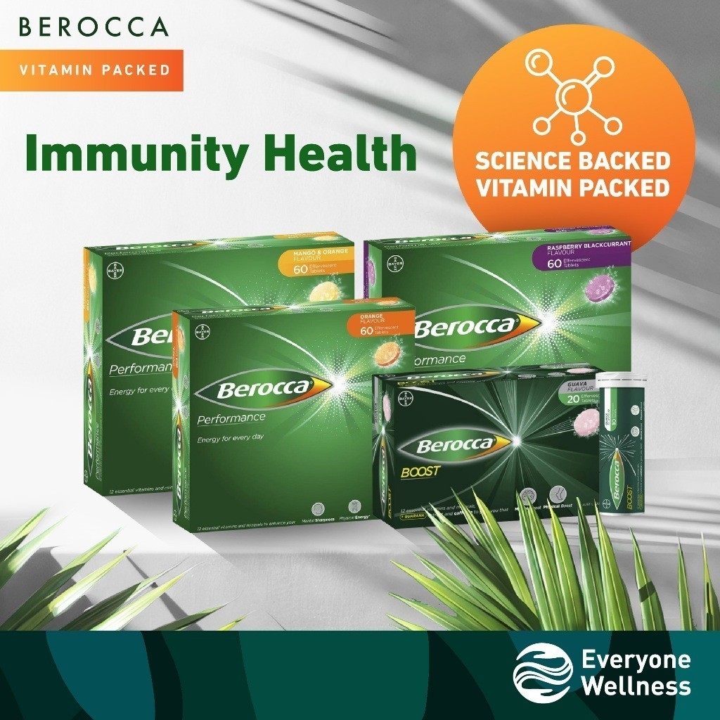 Berocca Performance Effervescent Variety Pack, Mango Orange, Orange ...