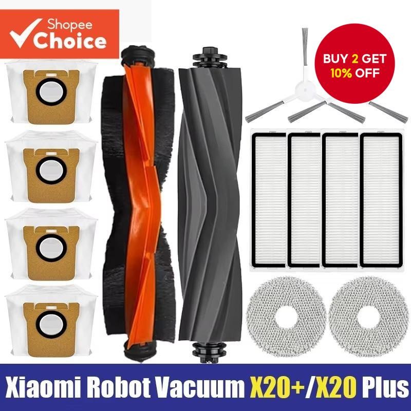 For Xiaomi Robot Vacuum X20+ / X20 Plus / C102 Cleaner Accessories Main Side Brush Filter Mop ...