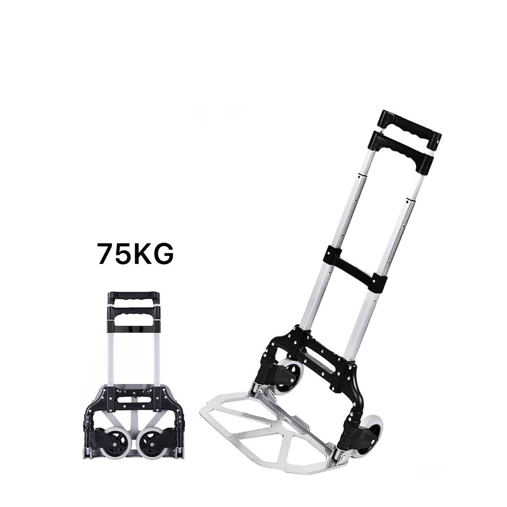 Heavy Duty Folding Luggage Cart Foldable Hand Pull Trolley Aluminium ...