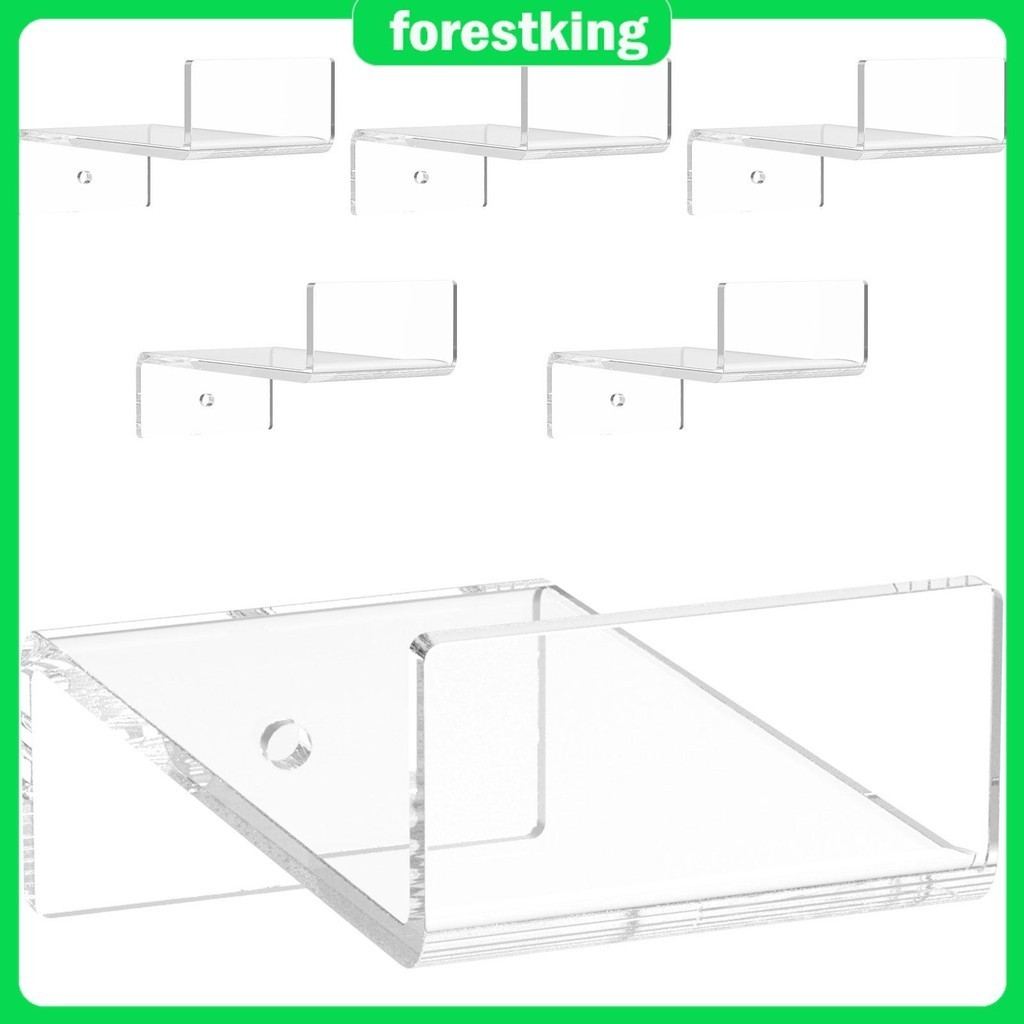 6Pcs Acrylic Wall Display Shelf Small Acrylic Wall Shelf Wall Mount ...