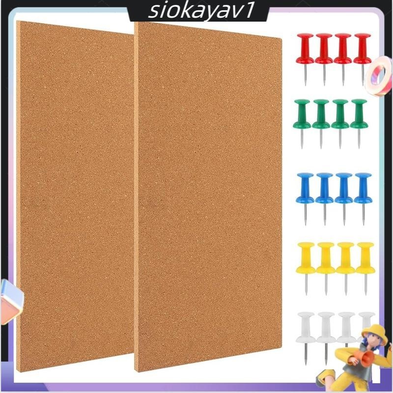 Cork Board Bulletin Board, Small Rectangular Pin Board for Wall, Self ...