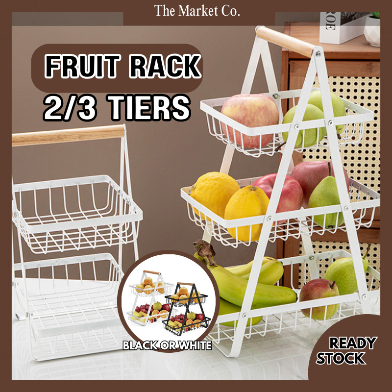 2/3 Tier Onion Rack Fruit Organizer Basket Rack Storage Rak Bawang ...