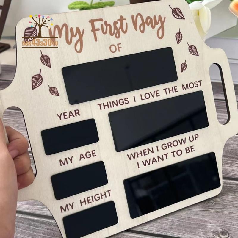First Day of School Sign, Portable Hang Back School Blackboard Sign ...