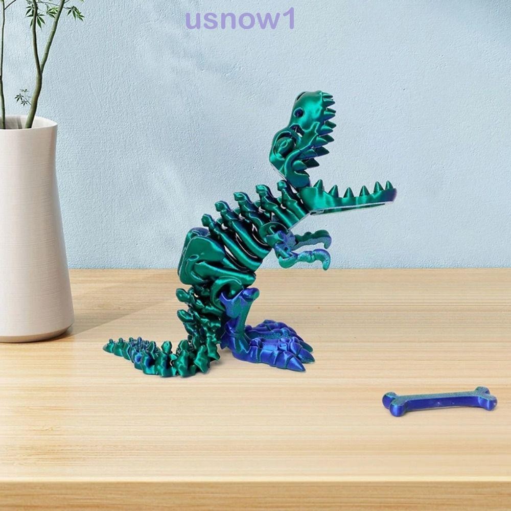 AHOUR1 3D Printed Crystal Dinosaur, Crystal Poseable Joints 3D Printed ...